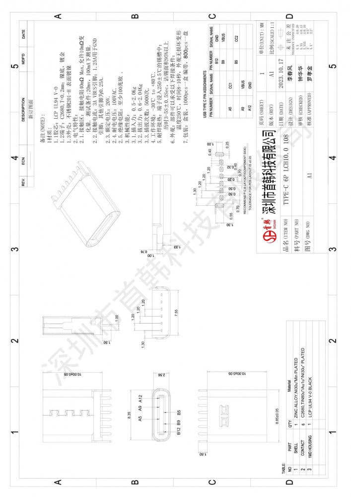 TYPE-C 6P LCH10.0 108 document page 1