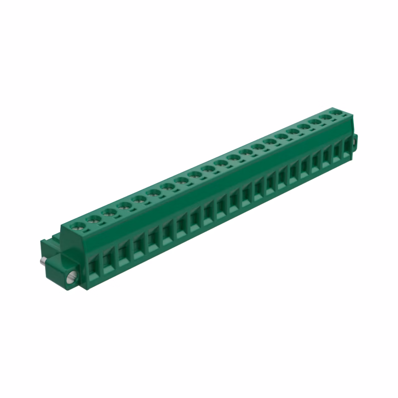 5.00mm Pitch Eurostyle Horizontal Plug, with Retention Screws, Green Housing, Gold (Au) Plated, 21 Circuits for sale