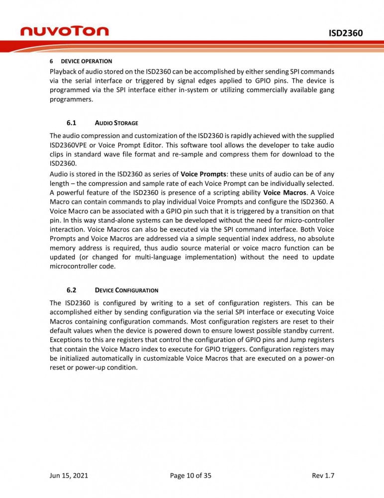 ISD2360 datasheet page 10