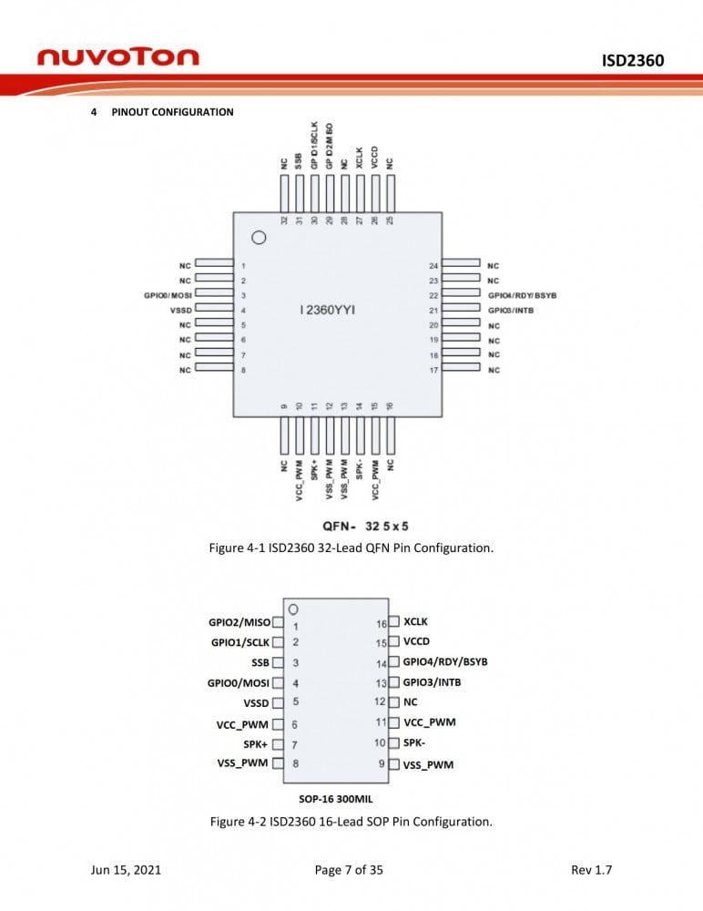 ISD2360 datasheet page 7