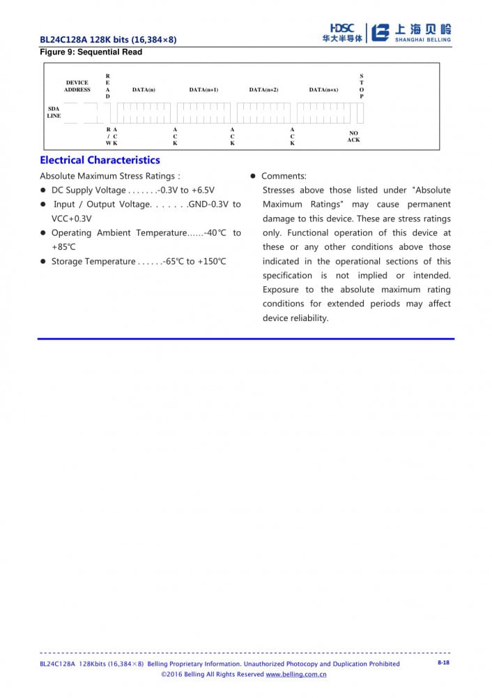 BL24C128A-PARC datasheet page 8