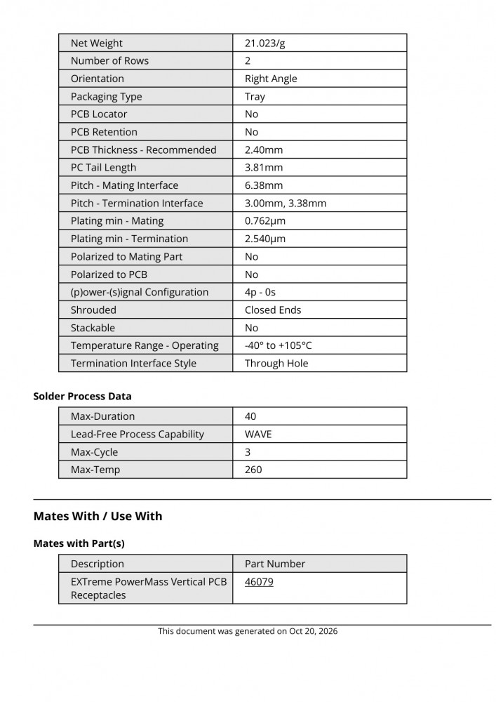MOLEX 460812010 technical document page 3