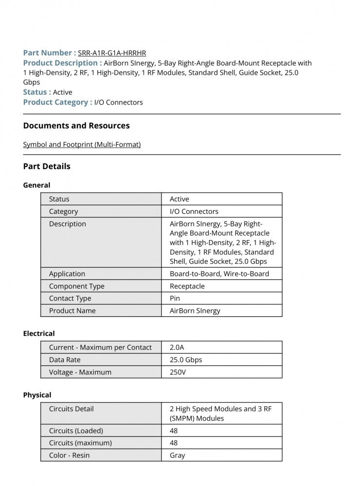 Technical document image 1 for SRR-A1R-G1A-HRRHR