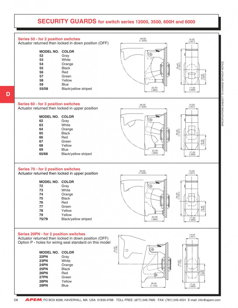 APEM catalog page 8