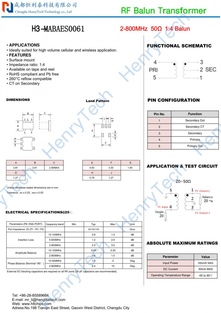 H3-MABAES0061 datasheet page 1
