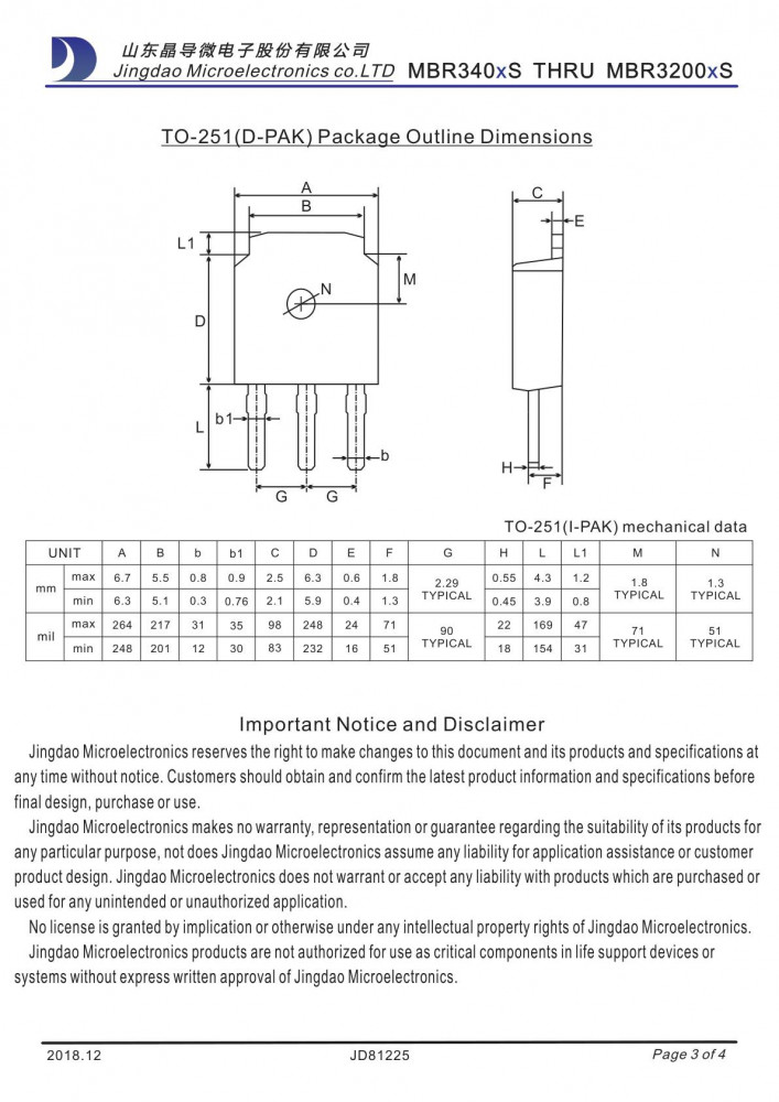 MBR345DS datasheet page 3