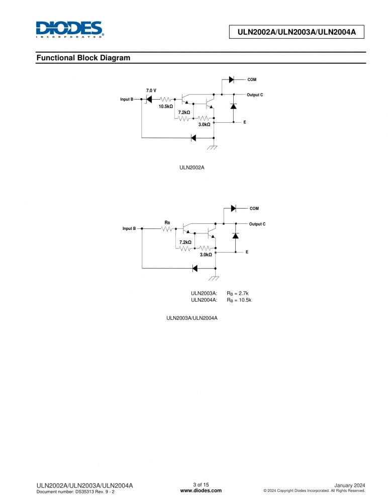 ULN2004AS16-13 datasheet page 3