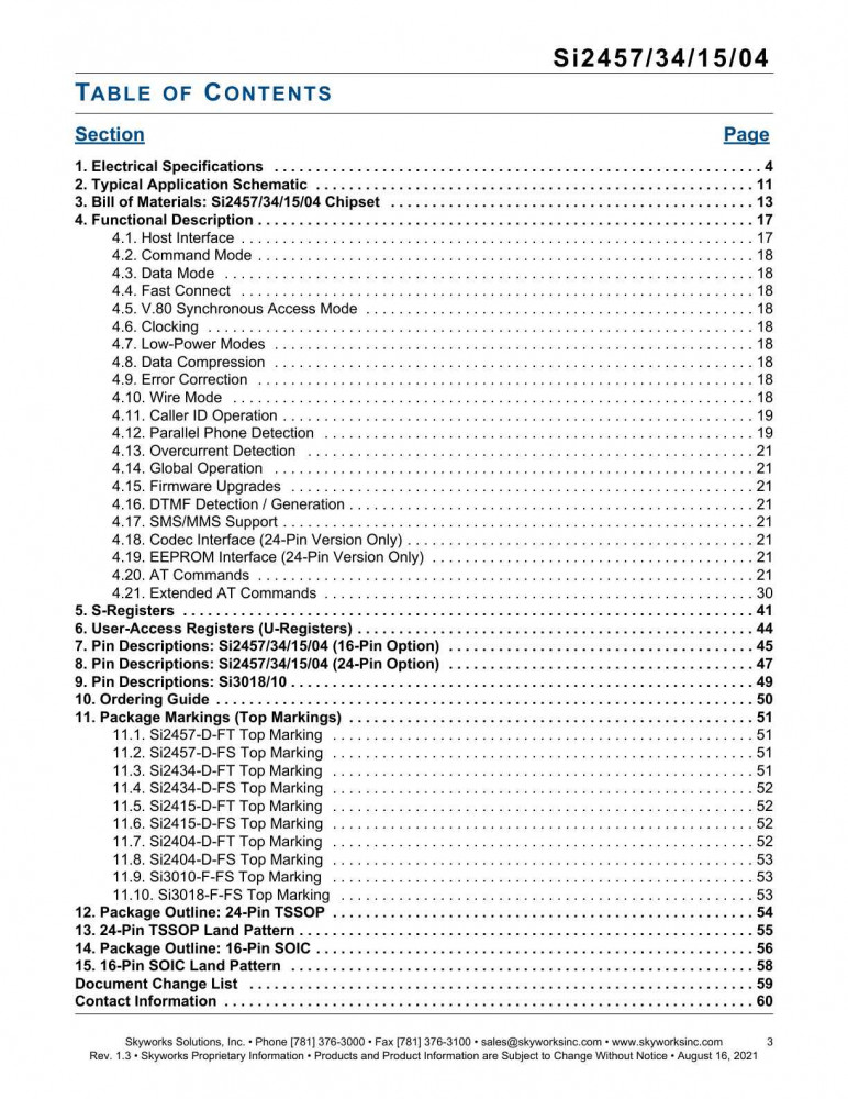 SI2434 datasheet page 3