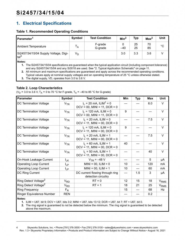 SI2434 datasheet page 4