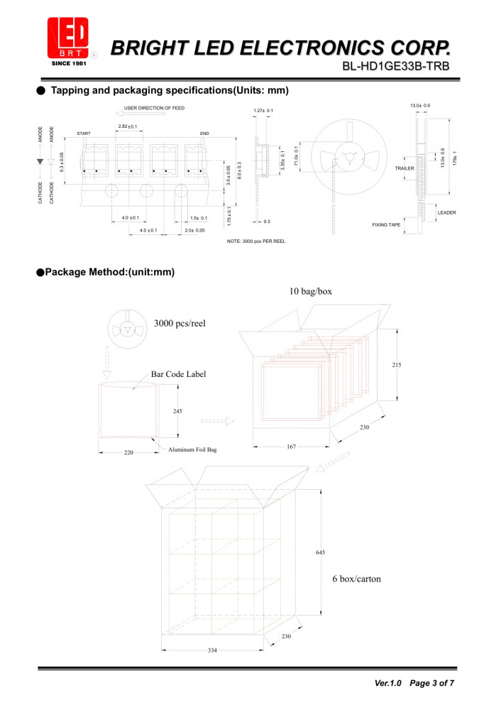 BL-HD1GE33B-TRB datasheet page 3