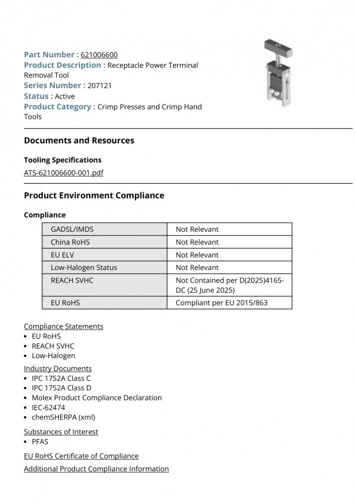 621006600 tooling document image, page 1