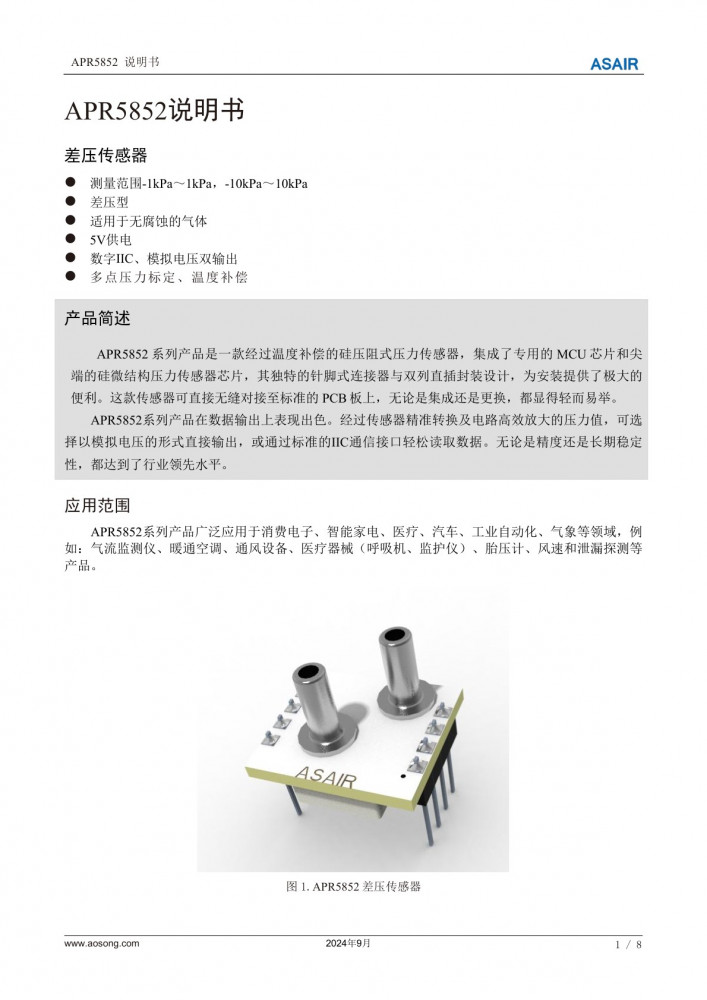 APR5852 datasheet page 1