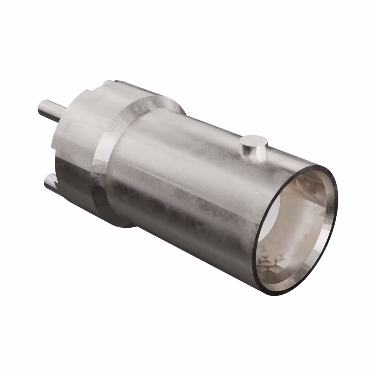 BNC Jack, Straight, PCB Receptacle, Through Hole, Die Cast, Nickel (Ni) Plated, Tray, 50 Ohms for sale