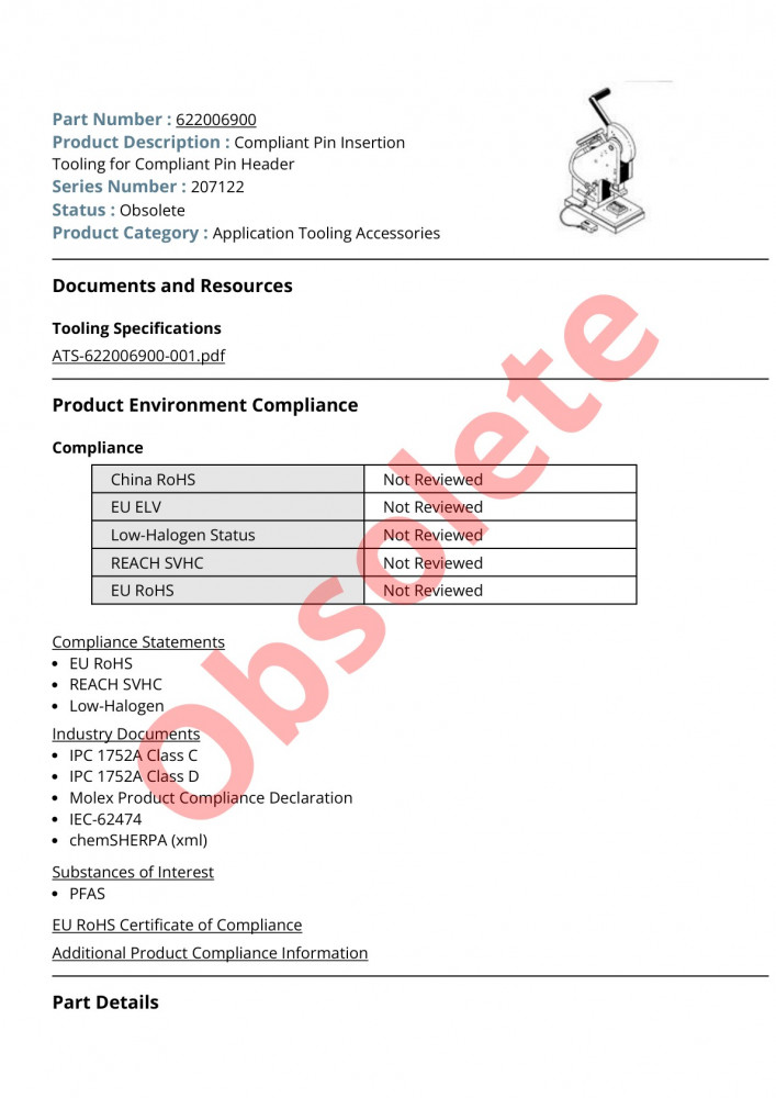 622006900 tooling specification page 1