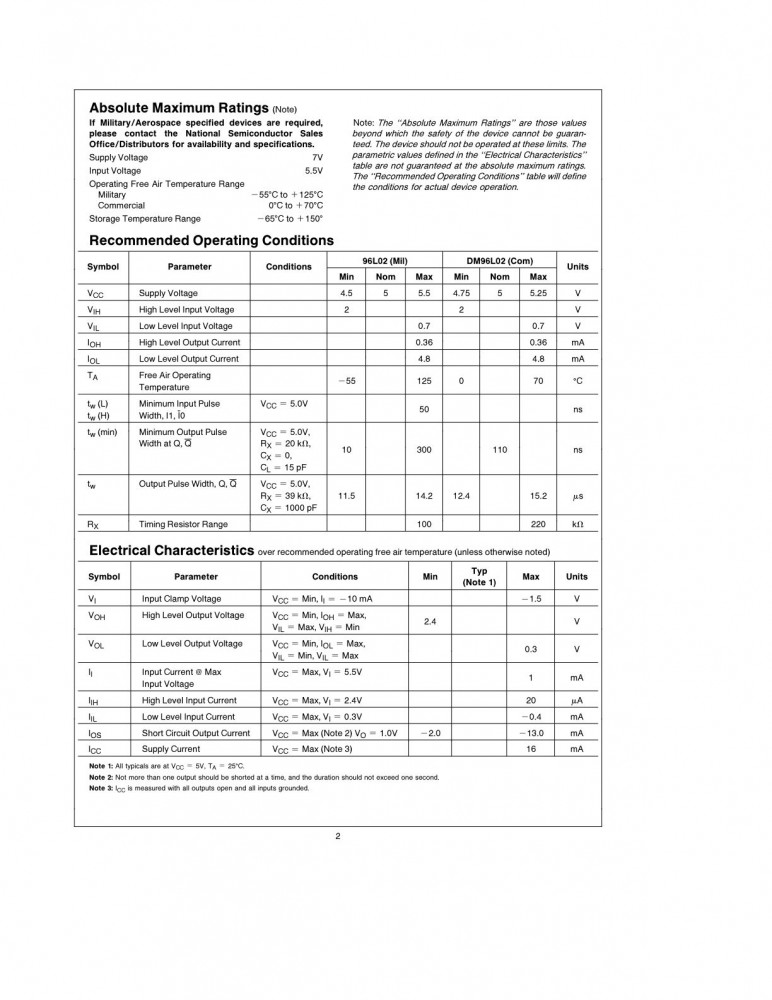 96L02DM/B datasheet page 3