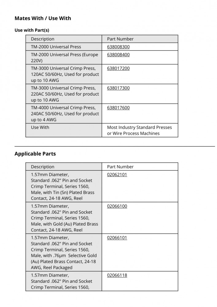 MOLEX 638914000 tooling document page 3