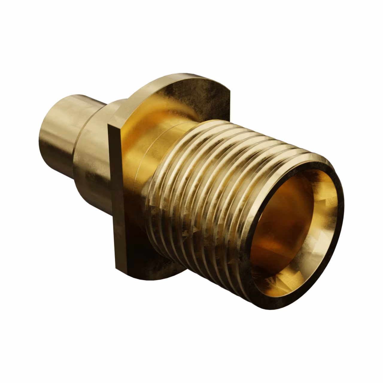 MCX Jack, Straight, Solder, Bulkhead Mount, RG-405 (.086