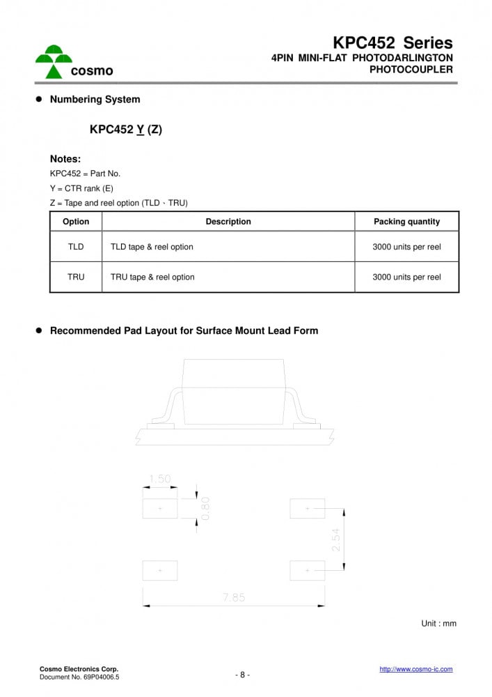 KPC452 0E datasheet page 8