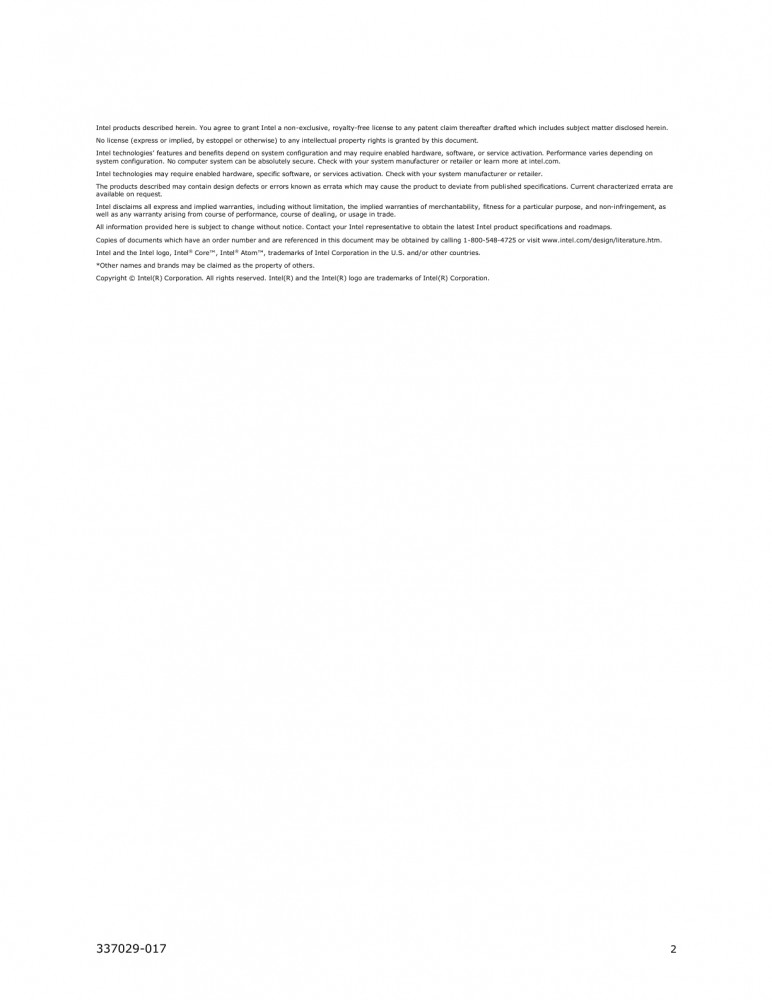 Intel RealSense D400 Series datasheet page 2