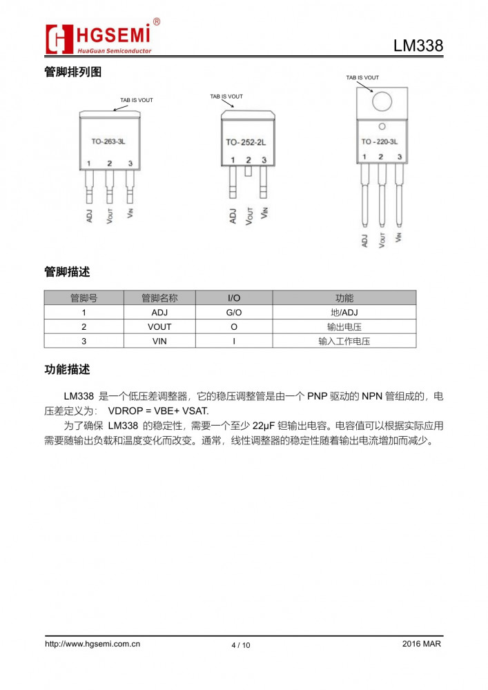 HGSEMI LM338T datasheet page 4