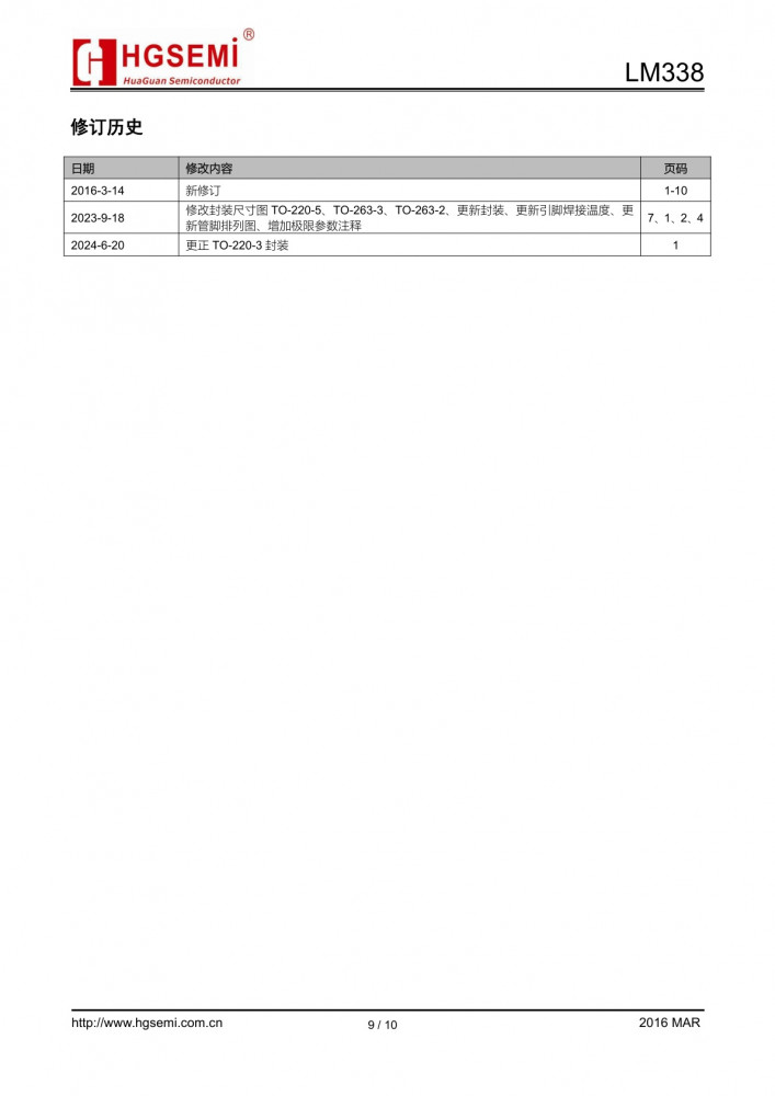 HGSEMI LM338T datasheet page 9