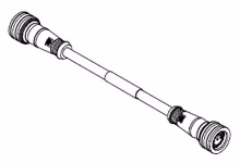 M12 Signal, A-Coded, M12 Push-Pull Ultra-Lock Double-Ended Cordset, 5 Poles, Female (Straight) to Male (Straight), 0.34mm² (22 AWG), Black PUR/PVC Cable, 0.60m (1.97') Length