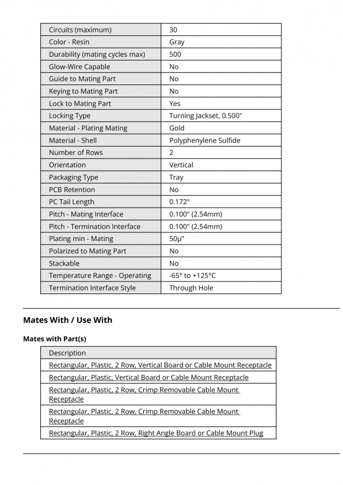 WTA30SAD11JT technical document page 2