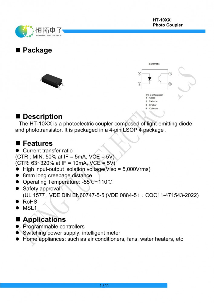 HT-1018-TP1 datasheet page 2