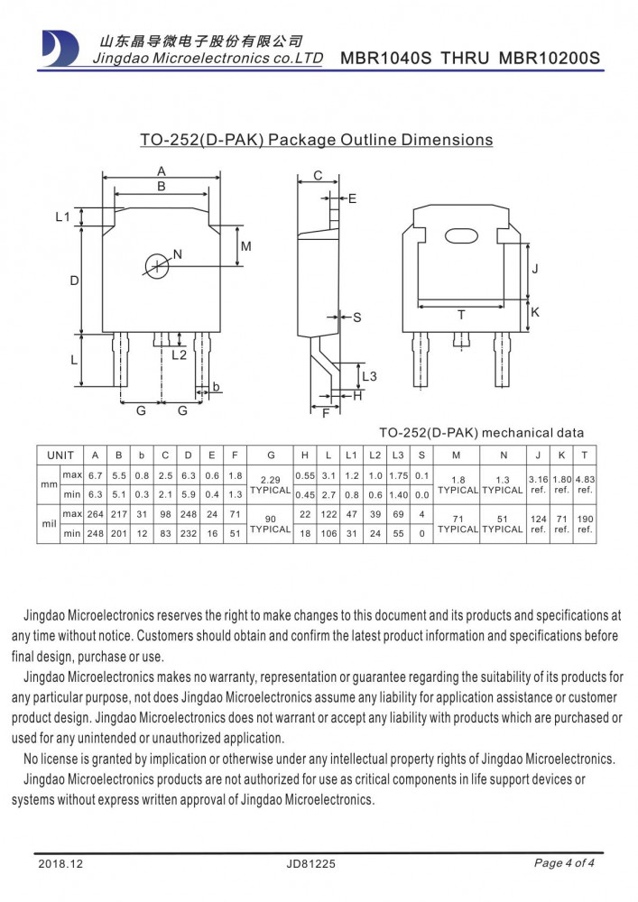 MBR10100DS datasheet page 4