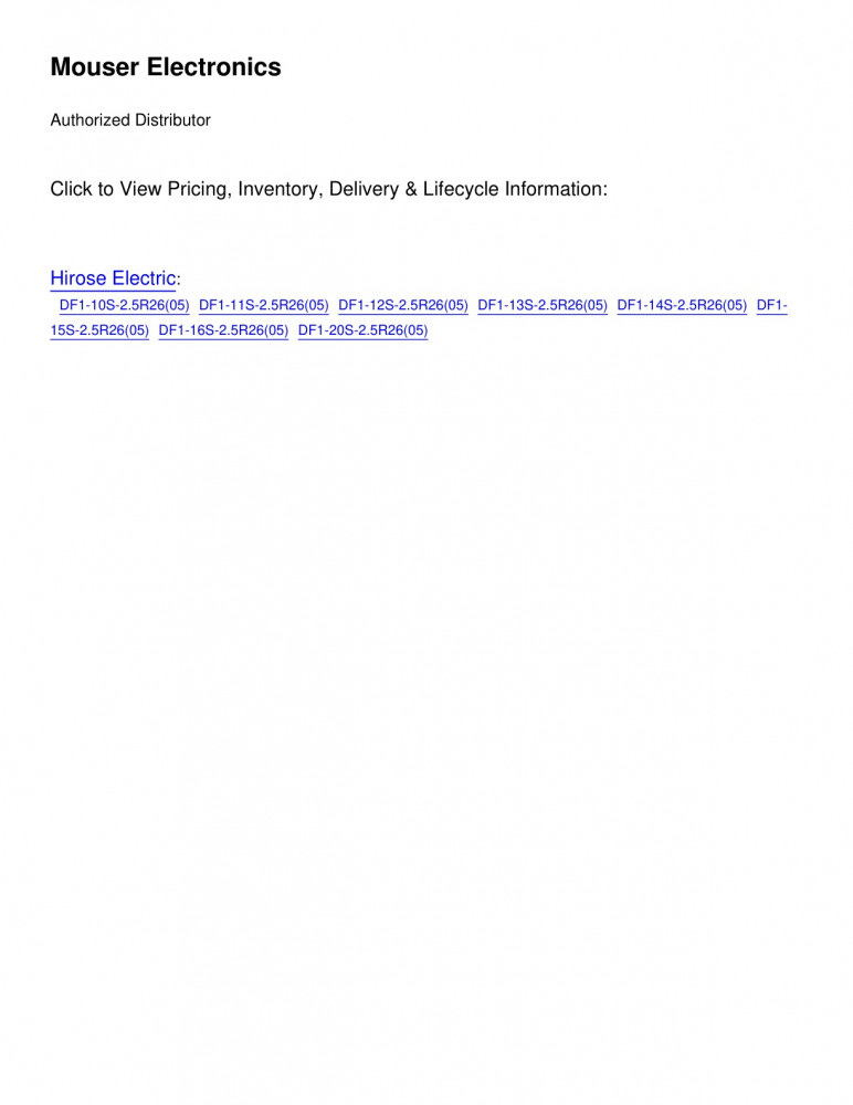 HRS DF1 Series datasheet page 8