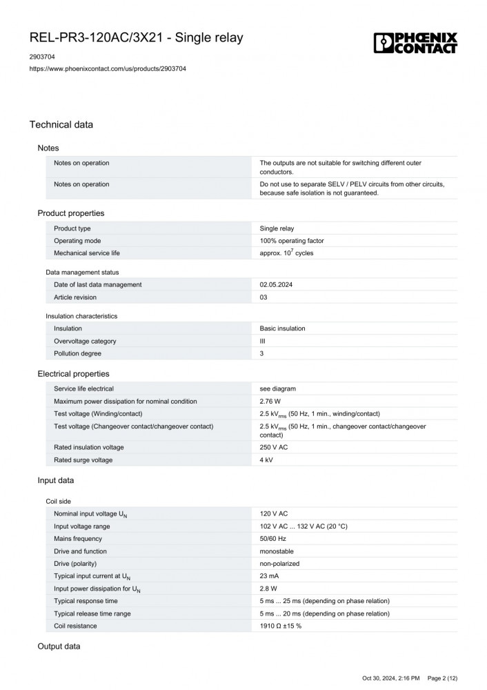 Phoenix Contact 2903704 document page 2