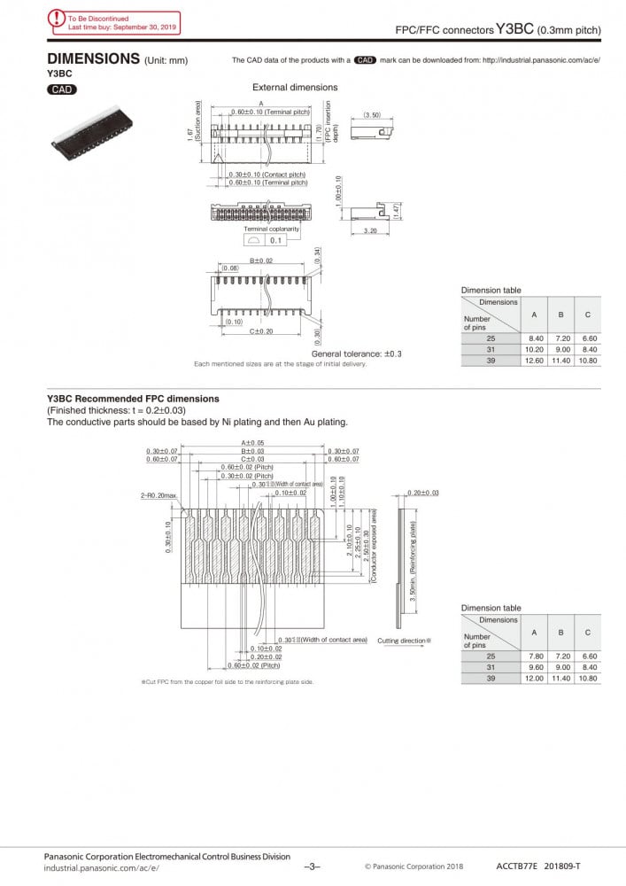 AYF363135 datasheet page 3