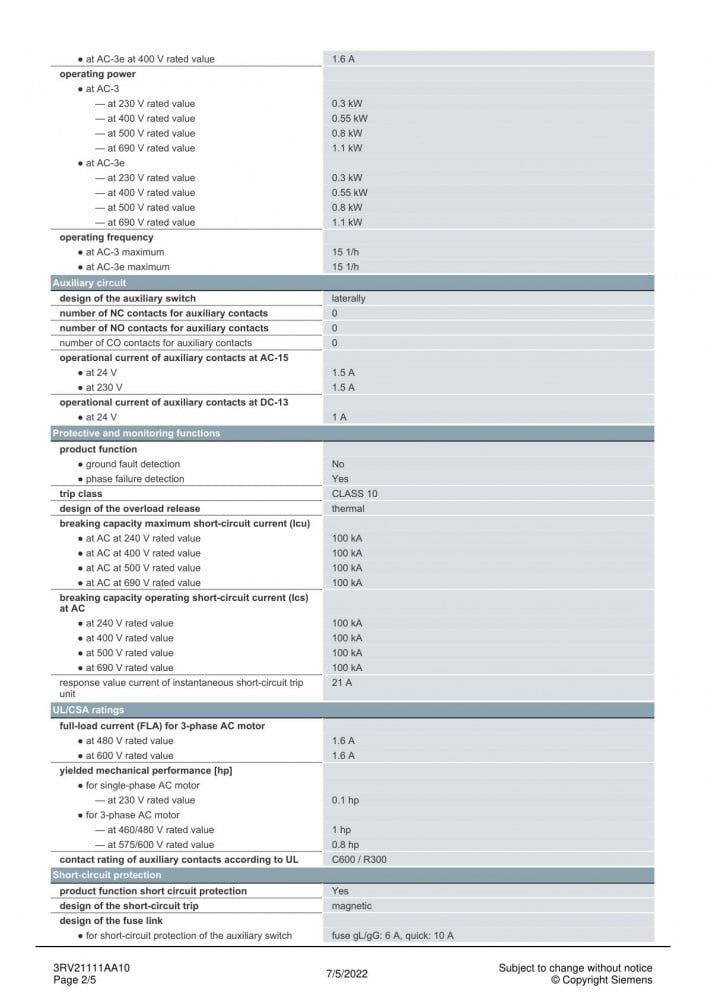 3RV21111AA10 document page 2