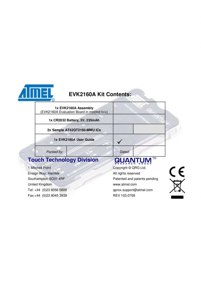 EVK2160A document page 7