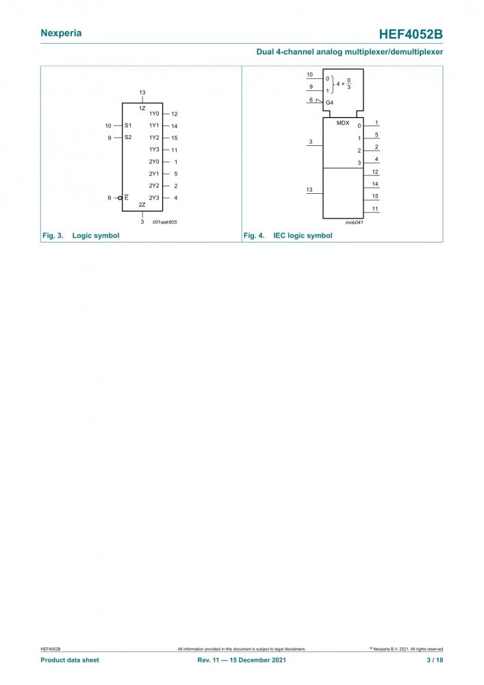HEF4052B datasheet page 3