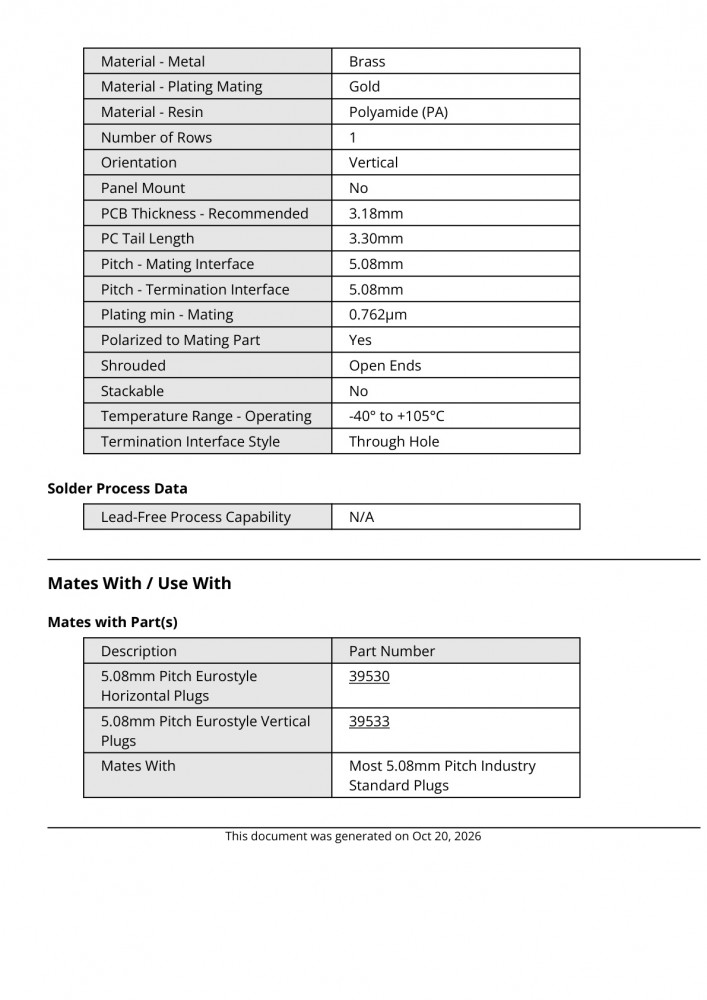MOLEX 395315519 technical drawing, page 3
