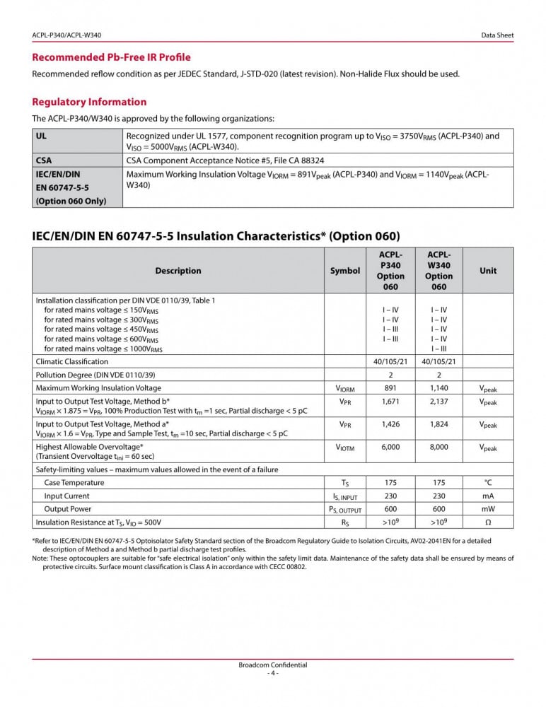 ACPL-W340 datasheet page 4