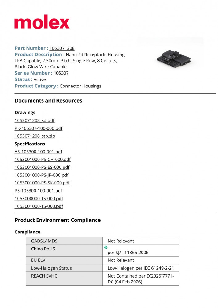 Nano-Fit specification page 1