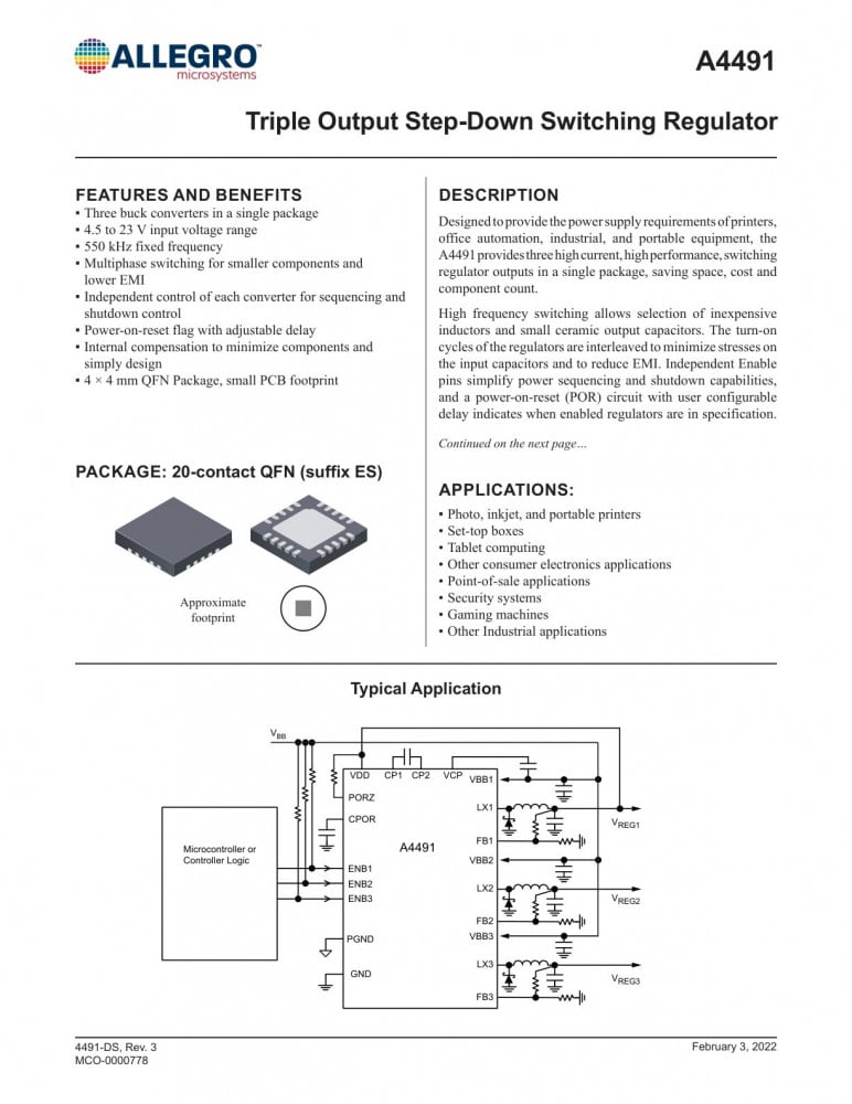A4491 datasheet page 1