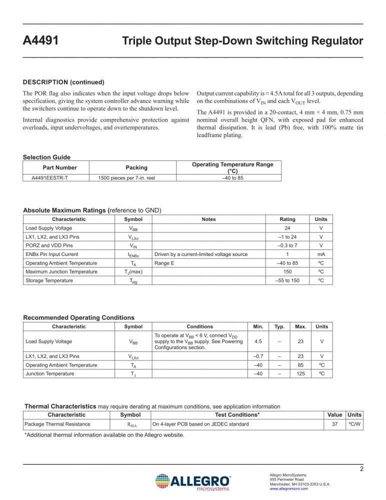 A4491 datasheet page 2