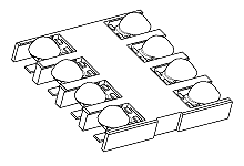 2.54mm Pitch SIM Card Connector, Block Style, 8 Circuits, Housing Height  1.50mm, Lead-Free for sale