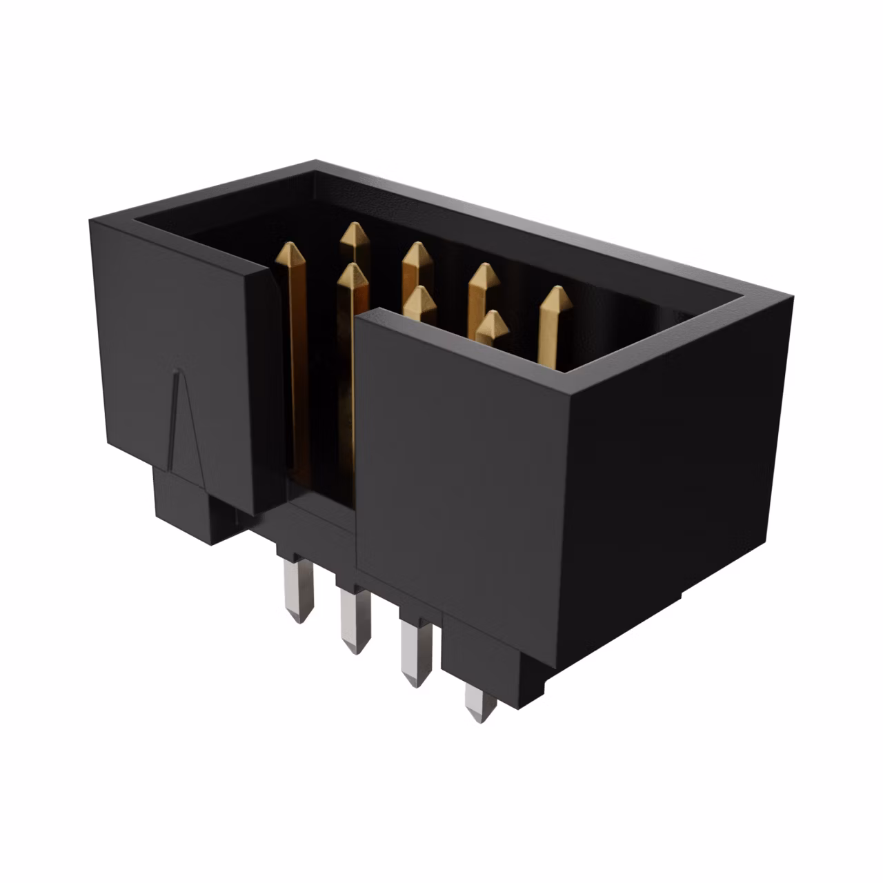 2.54mm Pitch C-Grid Header, Low Profile, Dual Row, Vertical, Shrouded, 8 Circuits, 0.127µm Gold (Au) Selective Plating, Tray for sale