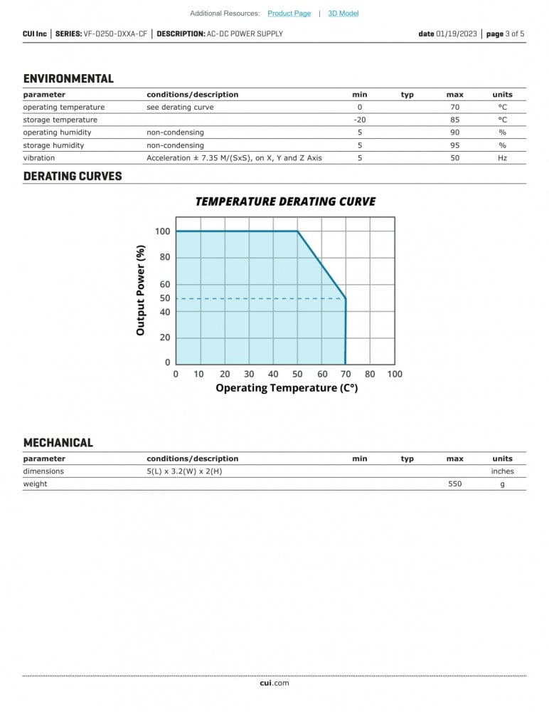 VF-D250-D1224A-CF datasheet page 3