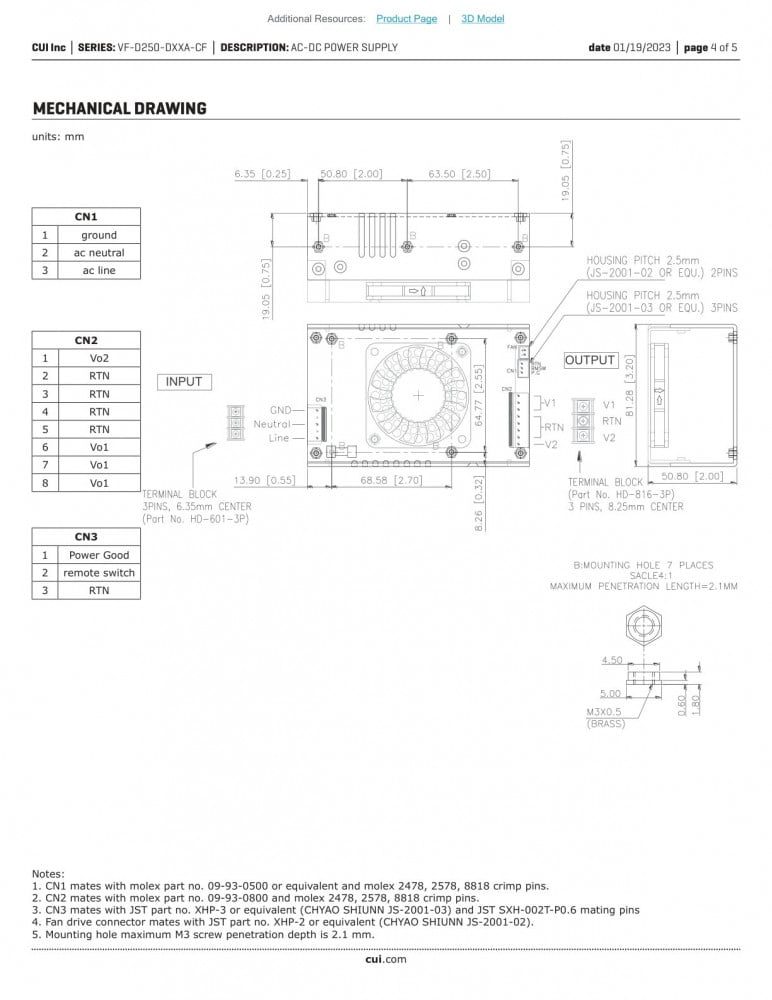 VF-D250-D1224A-CF datasheet page 4