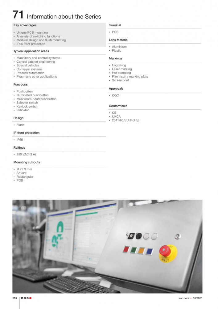 Series 71 technical document page 2