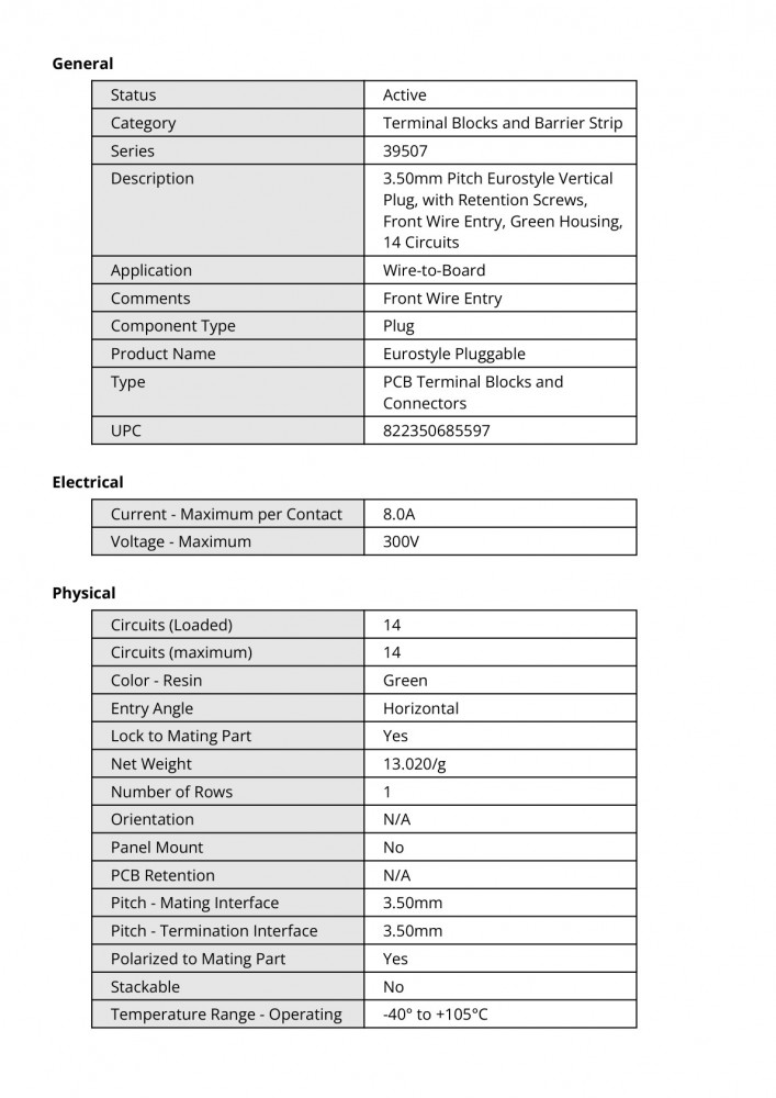 MOLEX 395078014 product document, page 2
