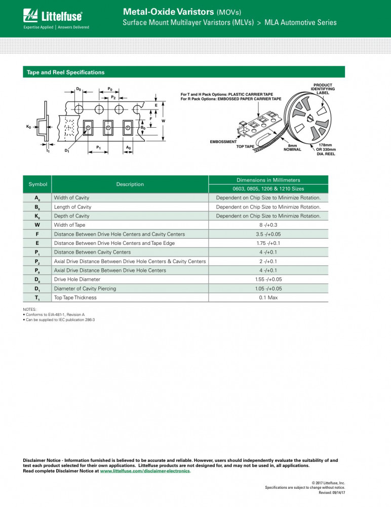 Littelfuse MLA Automotive Varistor datasheet page 8