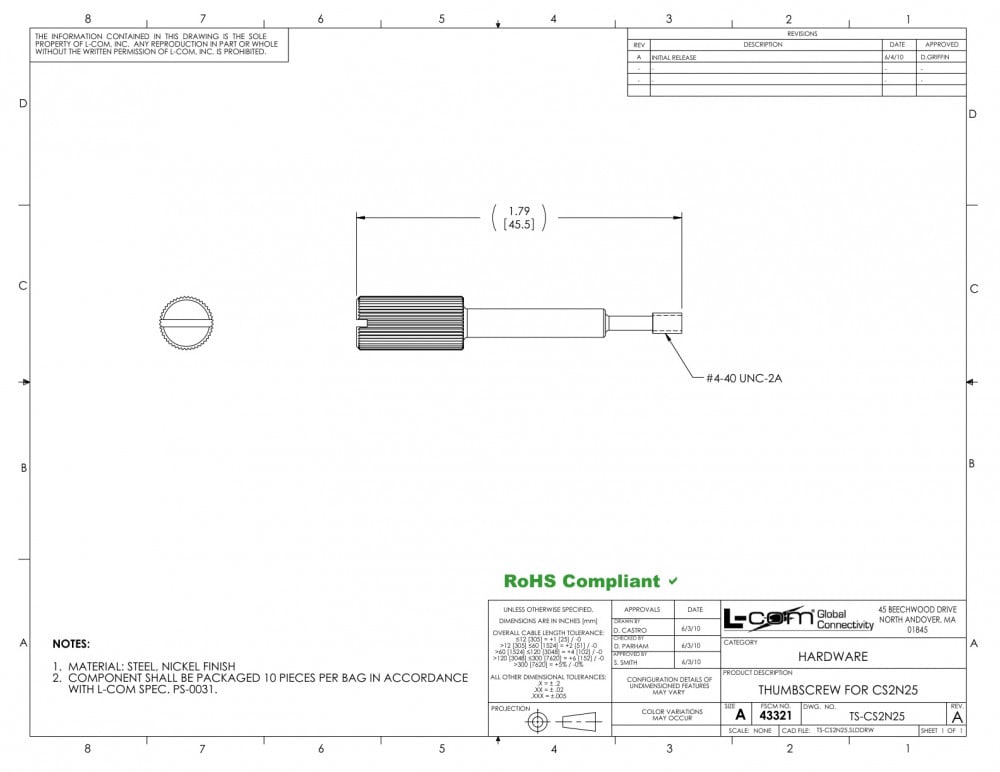 TS-CS2N25 technical document page