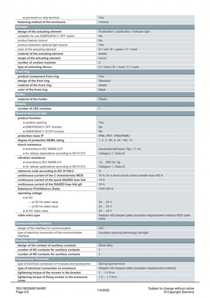 SIEMENS 3SU18030AB104HB1 document page 2