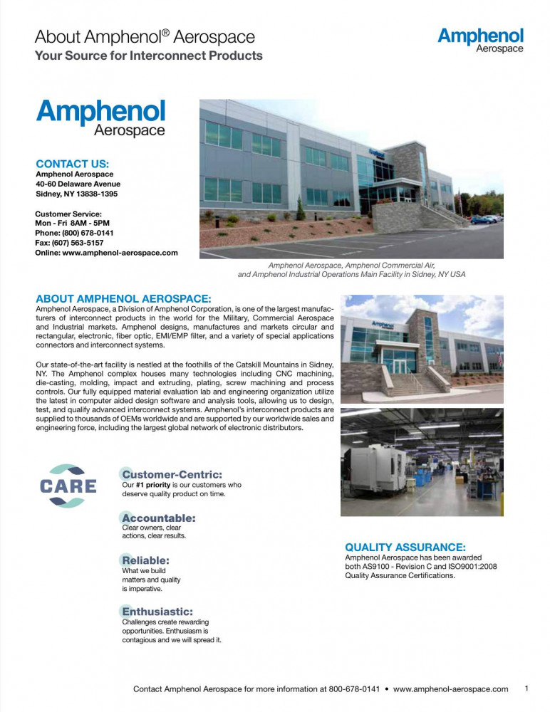 Amphenol MIL-DTL-38999 catalogue page 2